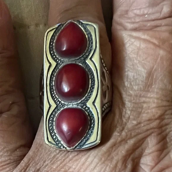 Silpada | Jewelry | Silpada Sterling Red Deep Sea Coral Ring | Poshmark